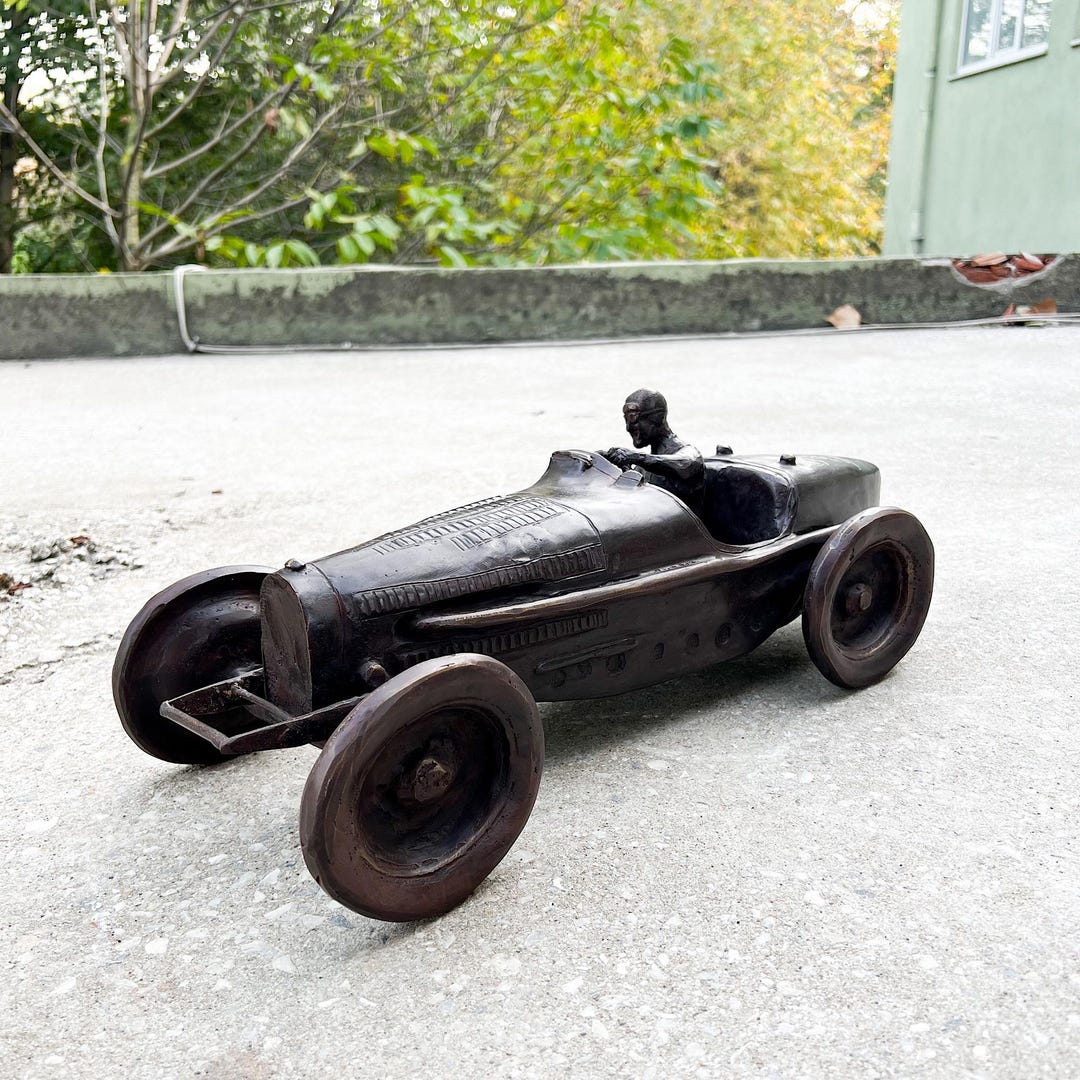 Bronze Vintage Car Figure, Vintage Car Model, Gift for Racer, Gift for ...