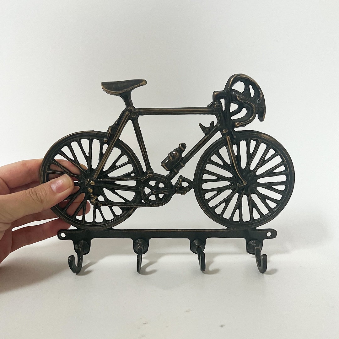 Bronze Key Holder for Wall, Wall Key Holder, Bronze Bicycle Wall Decor ...