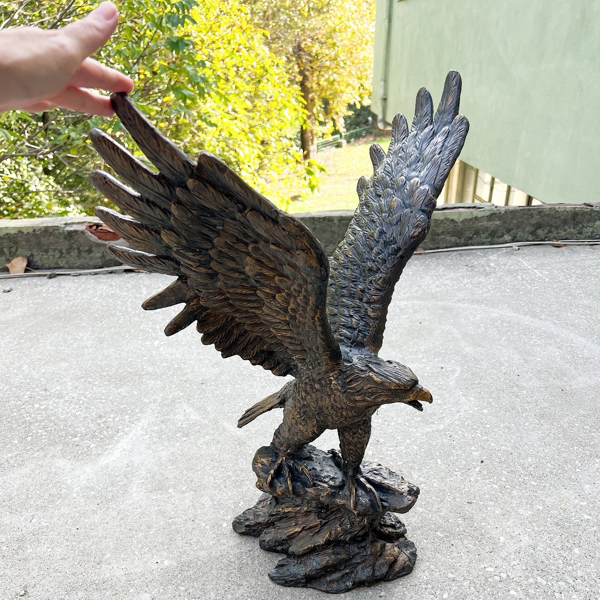 Bronze Eagle Statue, Eagle Sculpture, Eagle Figure, Bronze House Gift ...