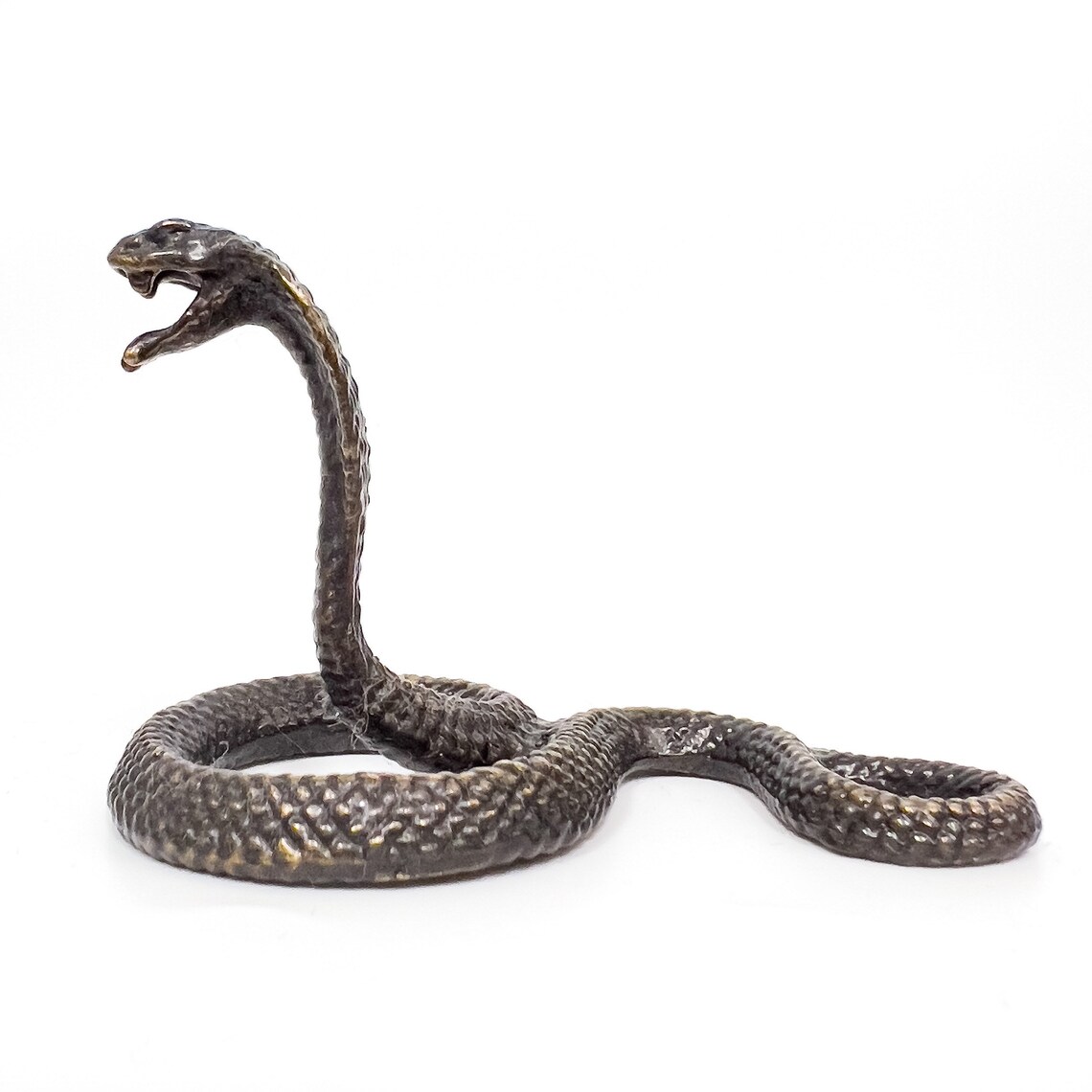 Bronze Snake Statue, Cobra Snake Figure, Snake Sculpture, Animal Art ...