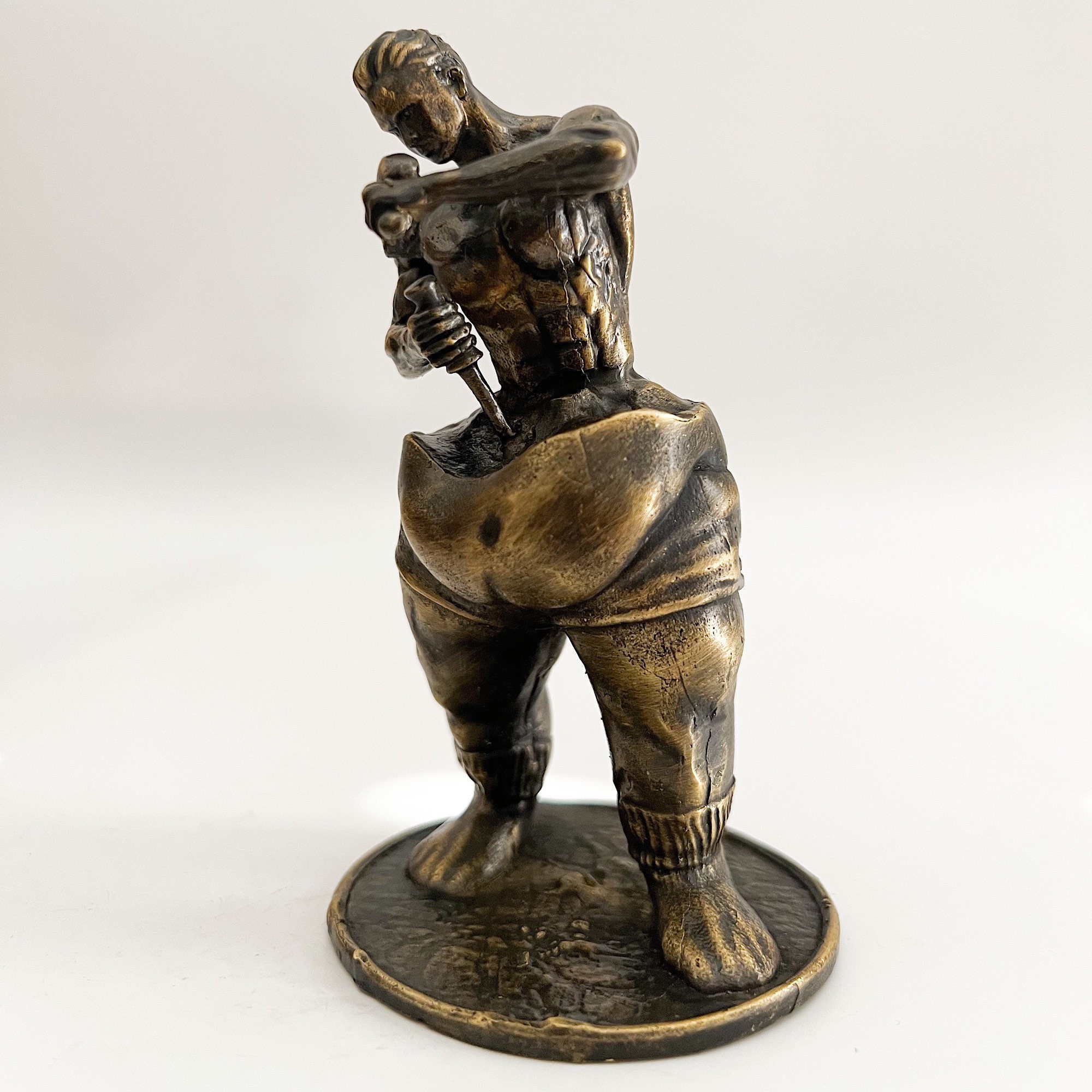 Self Carved Man Sculpture- Sportsman Statue -pop Art Figure -bronze ...
