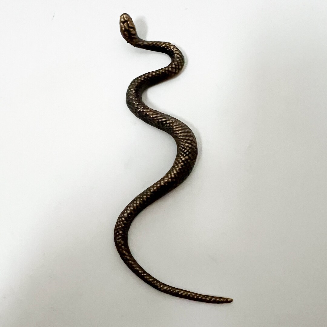Bronze Snake Statue, Viper Snake Figure, Snake Sculpture, Reptile ...