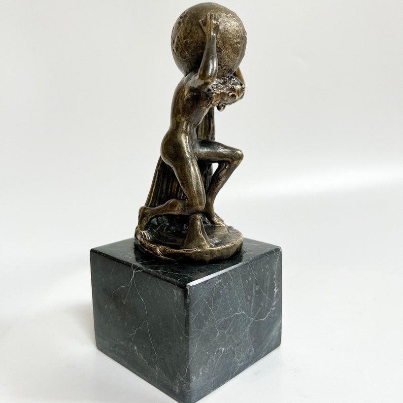 Bronze Atlas Statue-atlas Sculpture-titan Atlas Figure-roman - Etsy