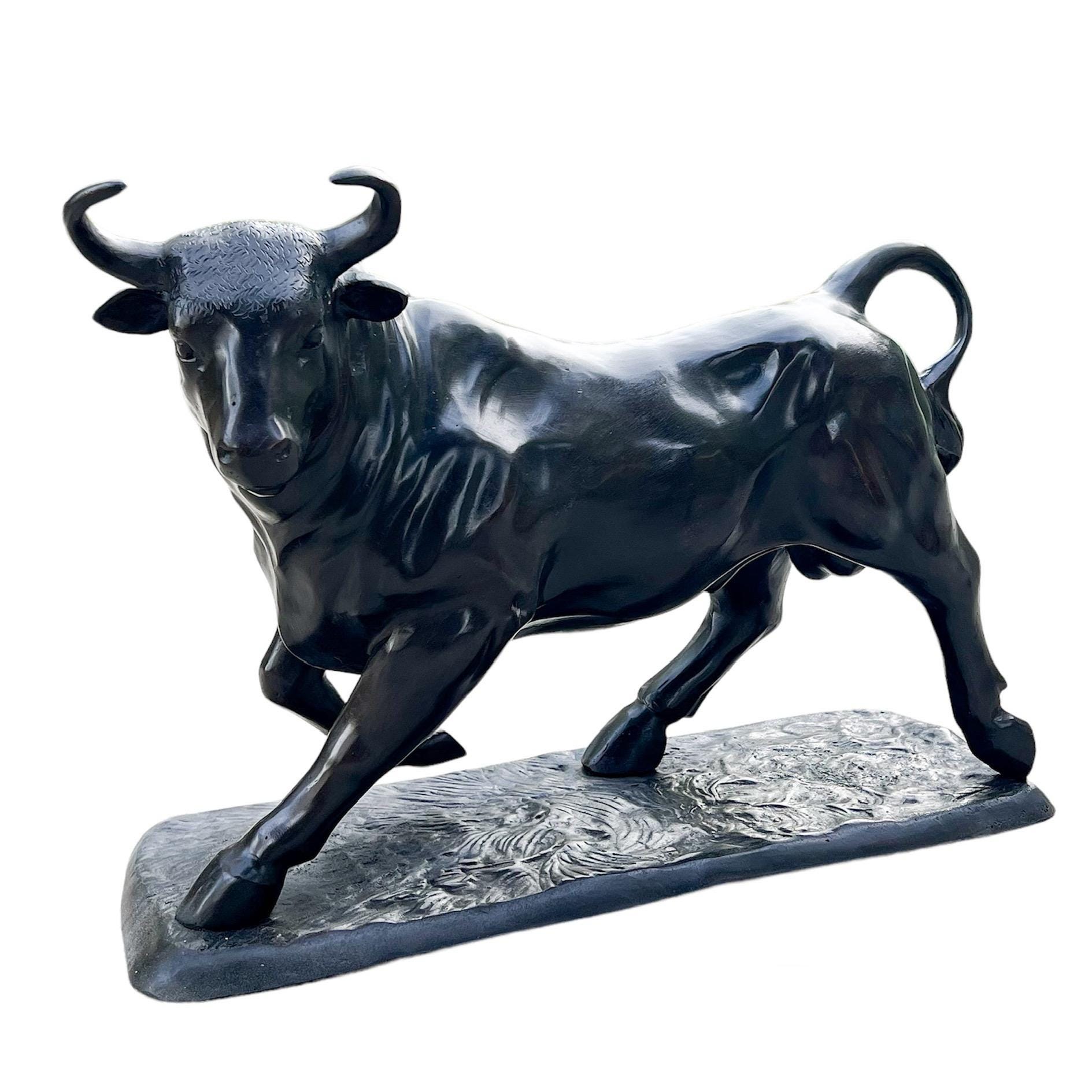 Bronze Bull Statue, Bull Sculpture, Garden Sculpture, Bull Figure, Home ...