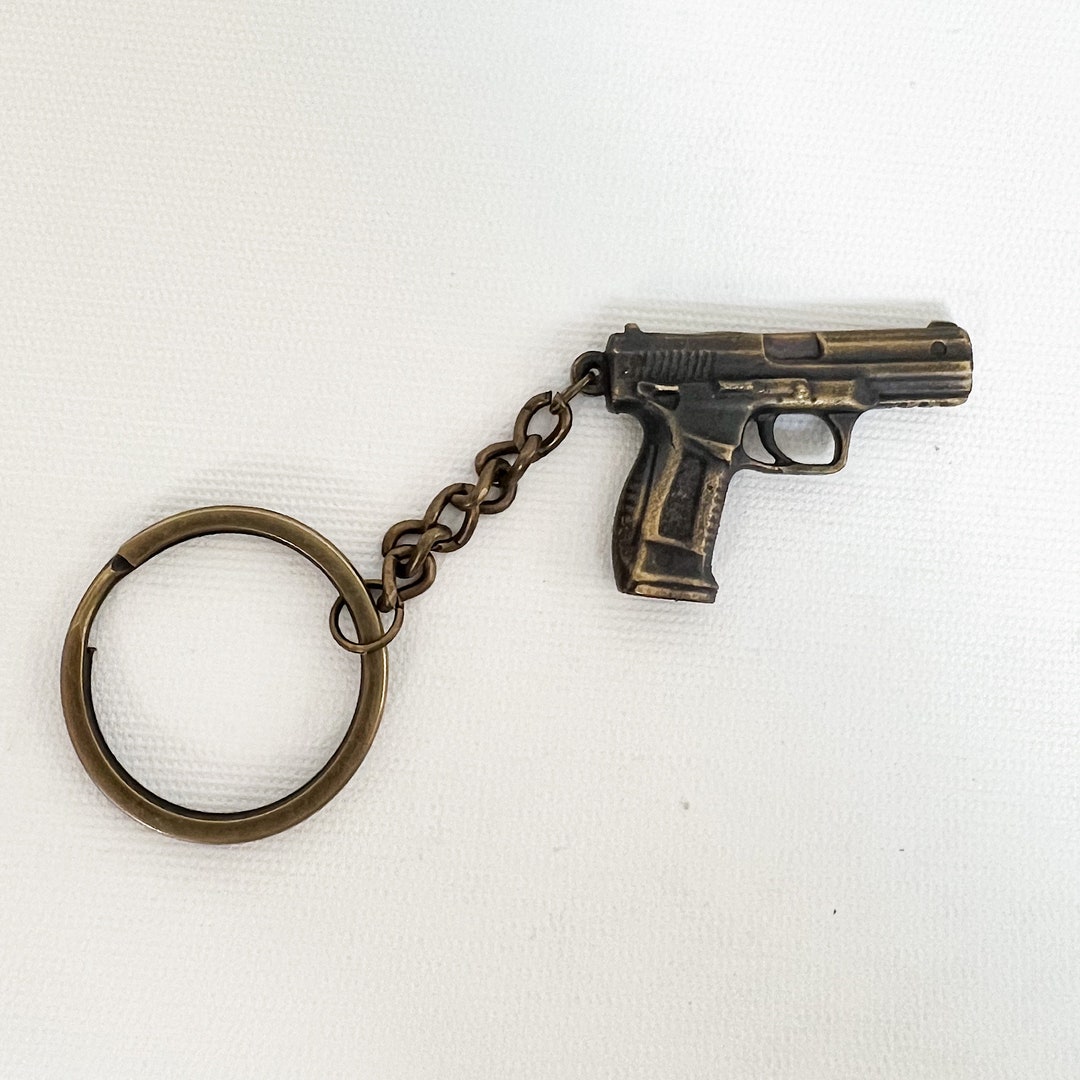 Bronze Gun Keychain, ST9 Gun Keyring, Hunting Lover Gift, Gift for Him ...