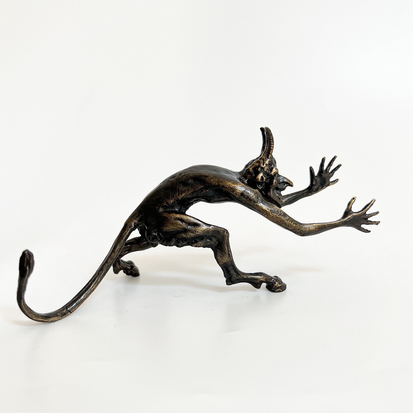 Devil Sculpture Bronze Devil Statue Devil Figure Satan - Etsy