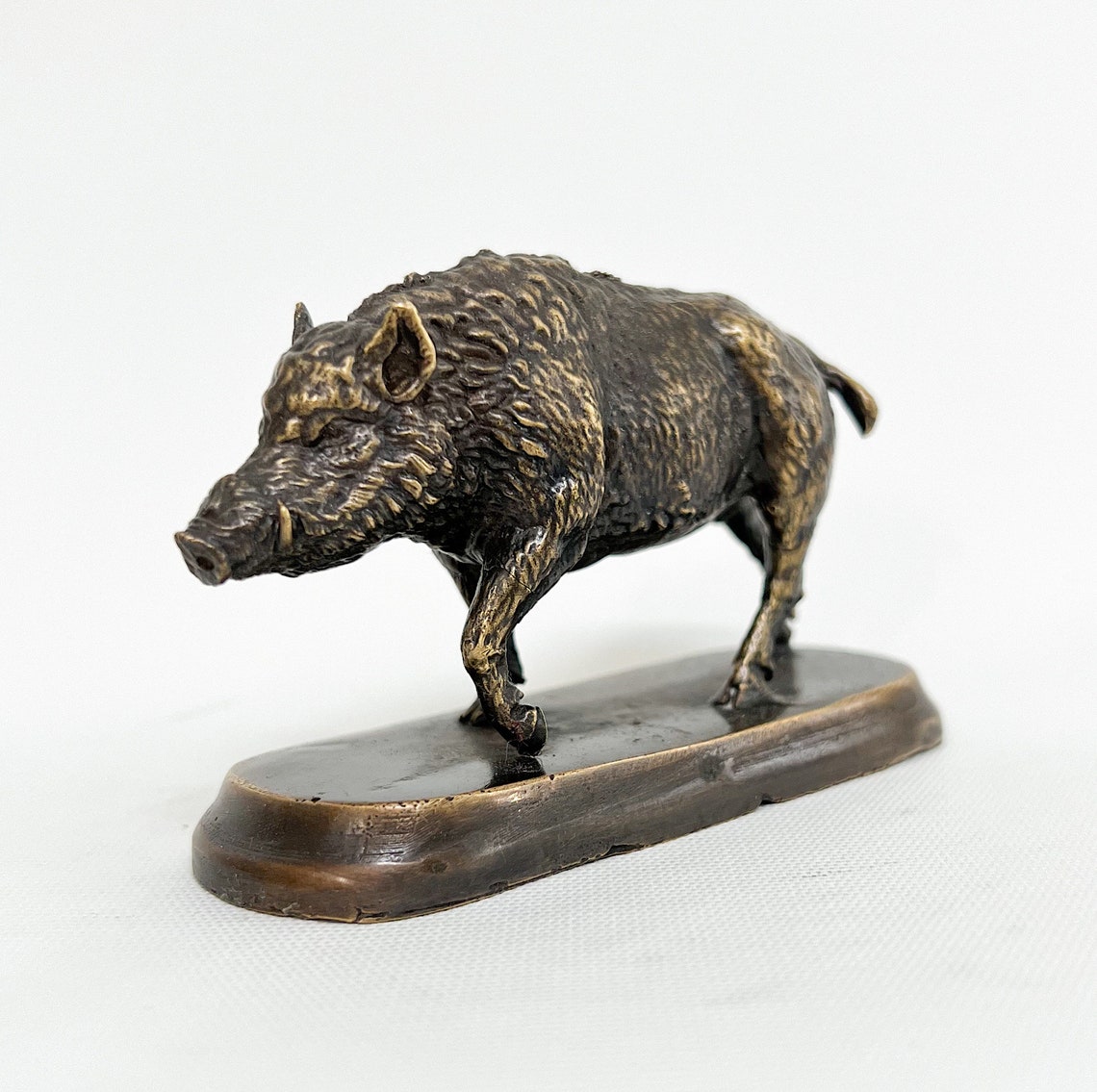 Bronze Boar Statue, Boar Sculpture, Wild Boar Figure, Hog Statue, Gift ...