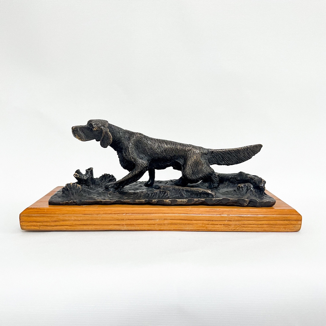 Bronze Setter Statue, Setter Dog Sculpture, Setter Figure, Hunter Dog ...
