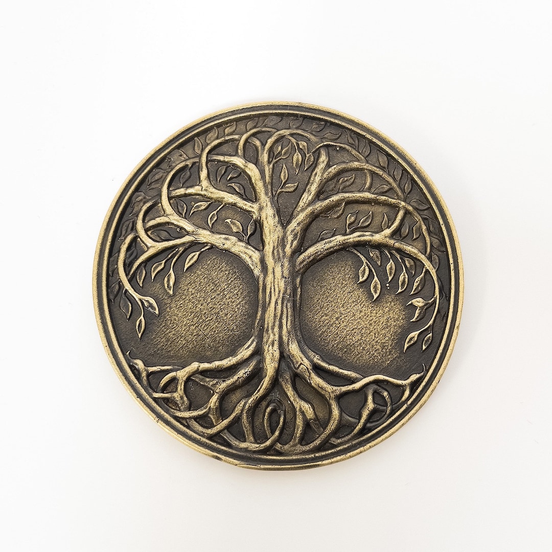 Bronze Tree of Life Medallion, Tree of Life Locket, Bronze Charm, Bronze Nature Ornament, Bronze ...
