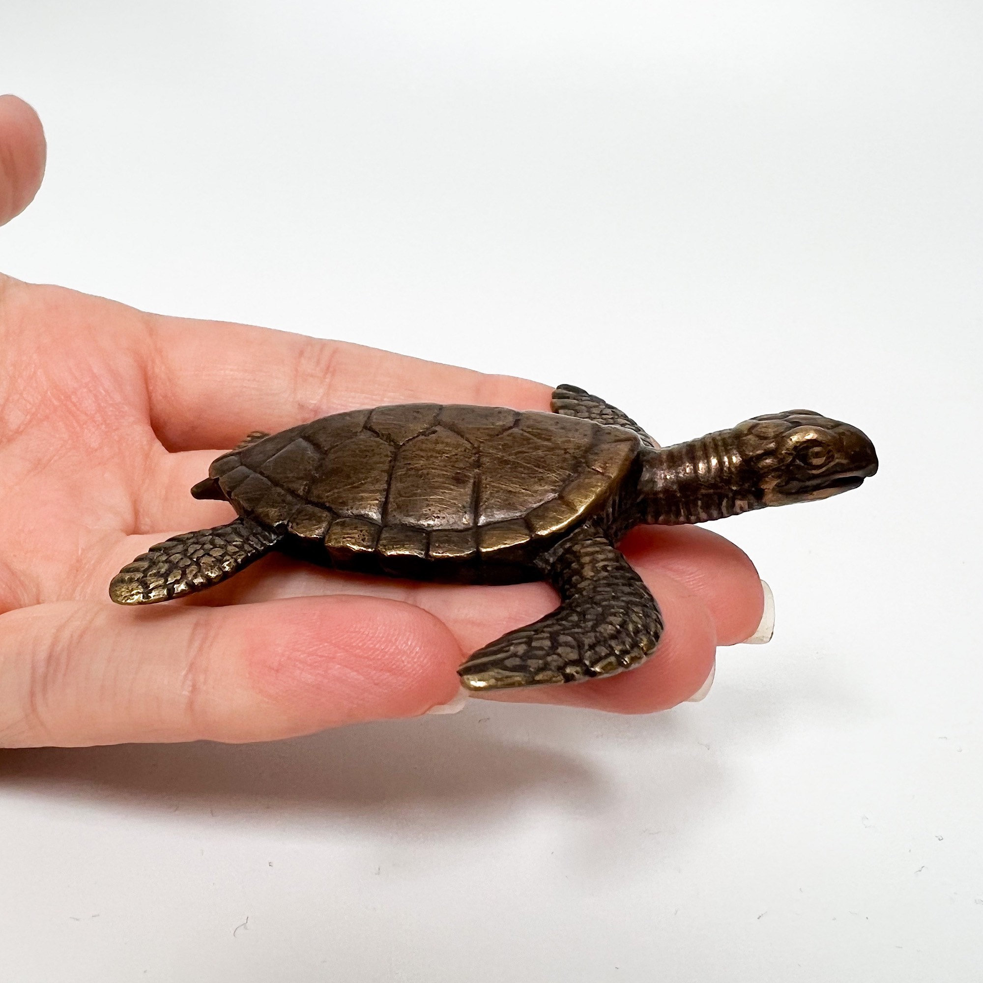 Sea Turtle Statue -bronze Sea Animal Statue -animal Figurine -bronze ...