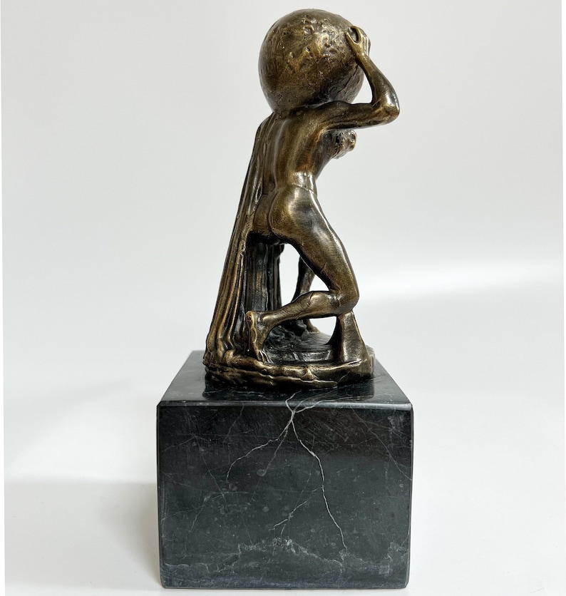 Bronze Atlas Statue-atlas Sculpture-titan Atlas Figure-roman - Etsy