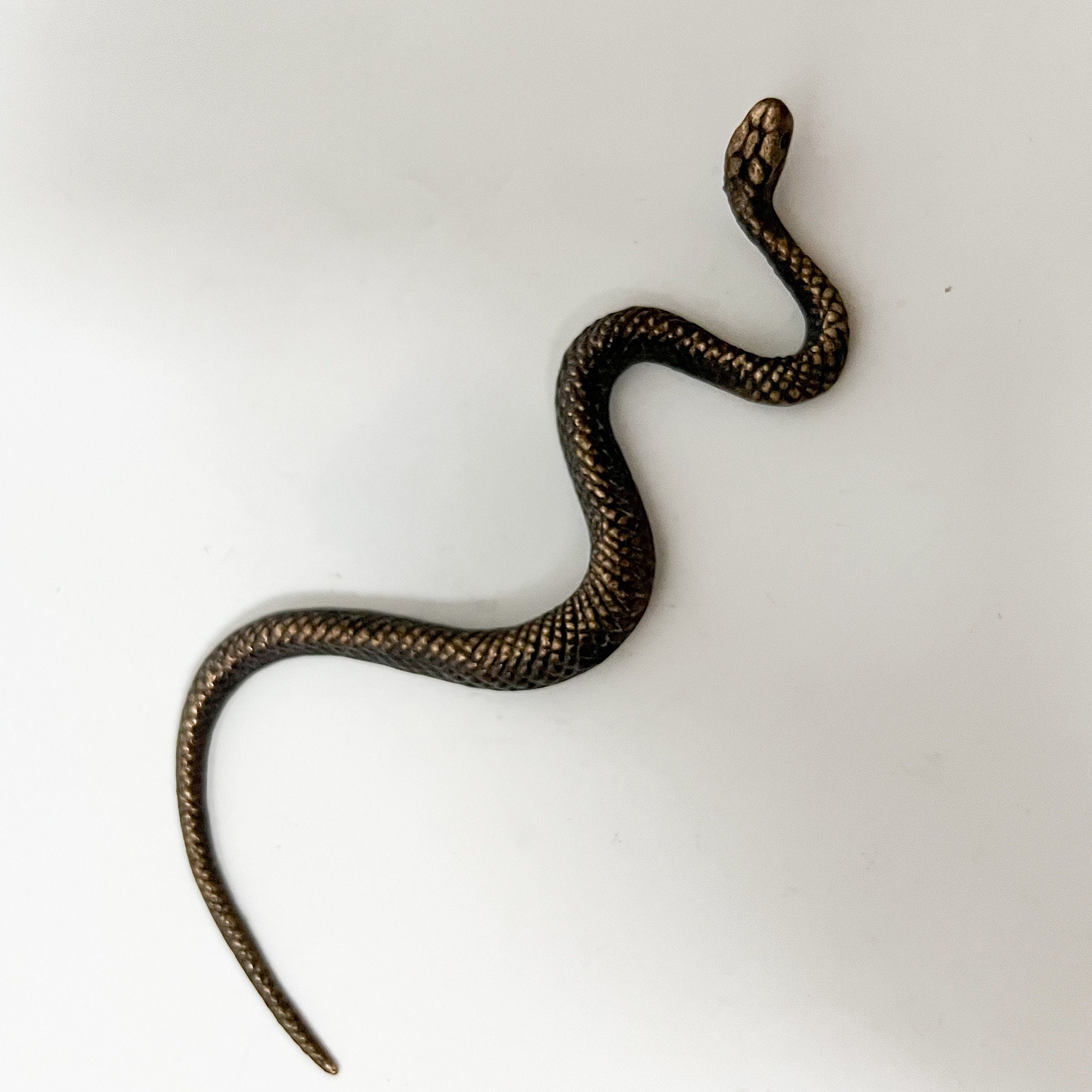 Bronze Snake Statue, Viper Snake Figure, Snake Sculpture, Reptile ...