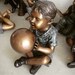 Bronze Garden Statue, Bronze Boy Statue, Boy With Ball Figure, Bronze Boy Figure, Child ...