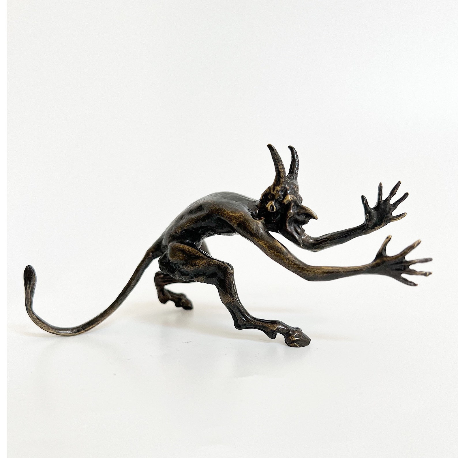 Devil Sculpture Bronze Devil Statue Devil Figure Satan - Etsy