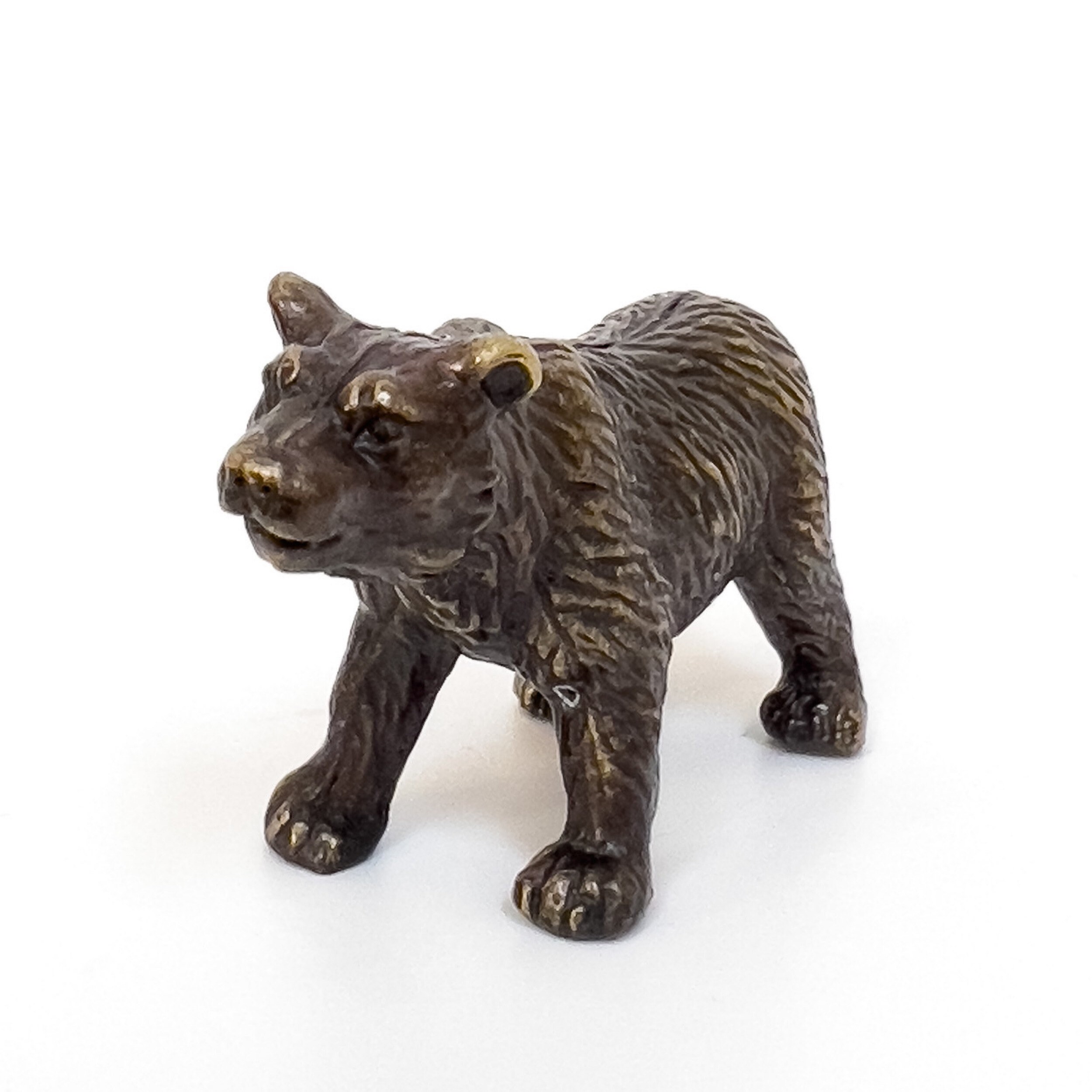 Miniature Bronze Bear Figurine - Animal Statue - Etsy