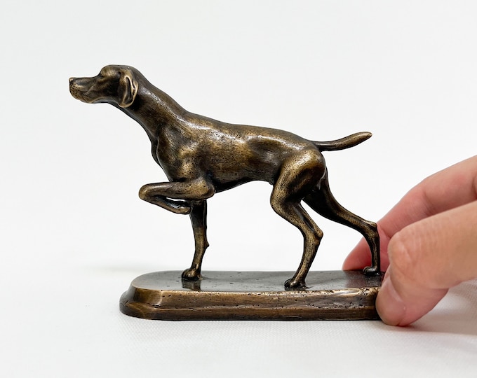 Bronze Pointer Dog Sculpture Art Deco / Vintage Bronze Recumbent ...
