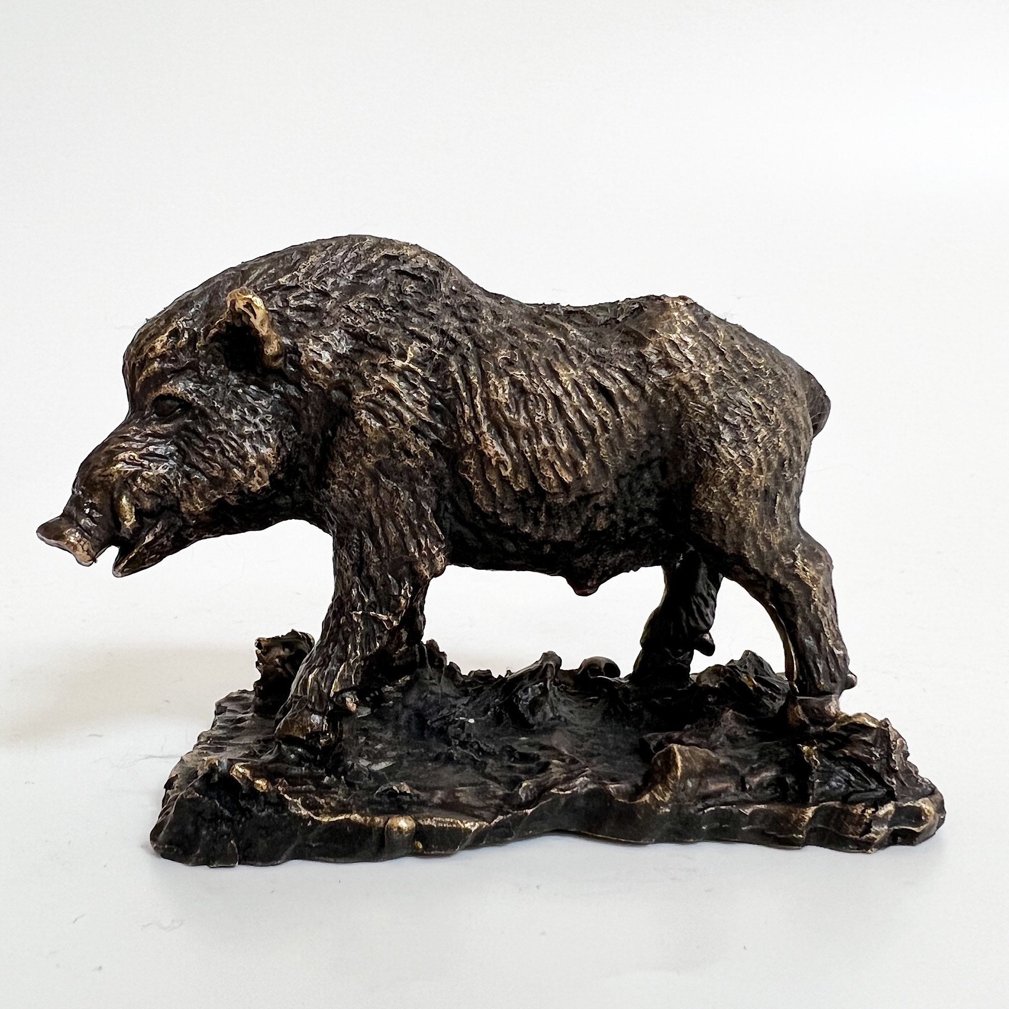 Boar Sculpture Hog Statue Wild Boar Figurine Bronze Boar - Etsy UK