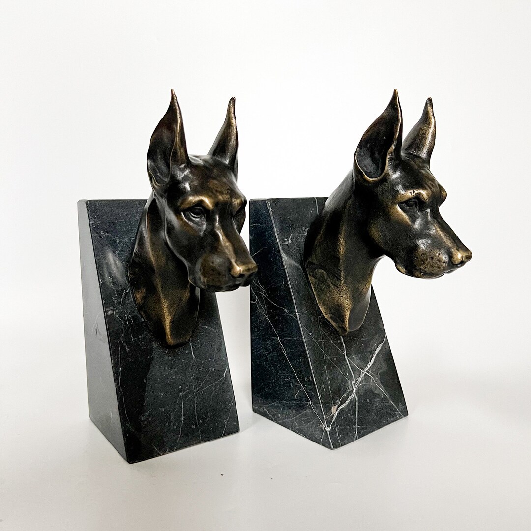 Bronze Doberman Book Holder, Doberman Sculpture, Doberman Owner Gift ...