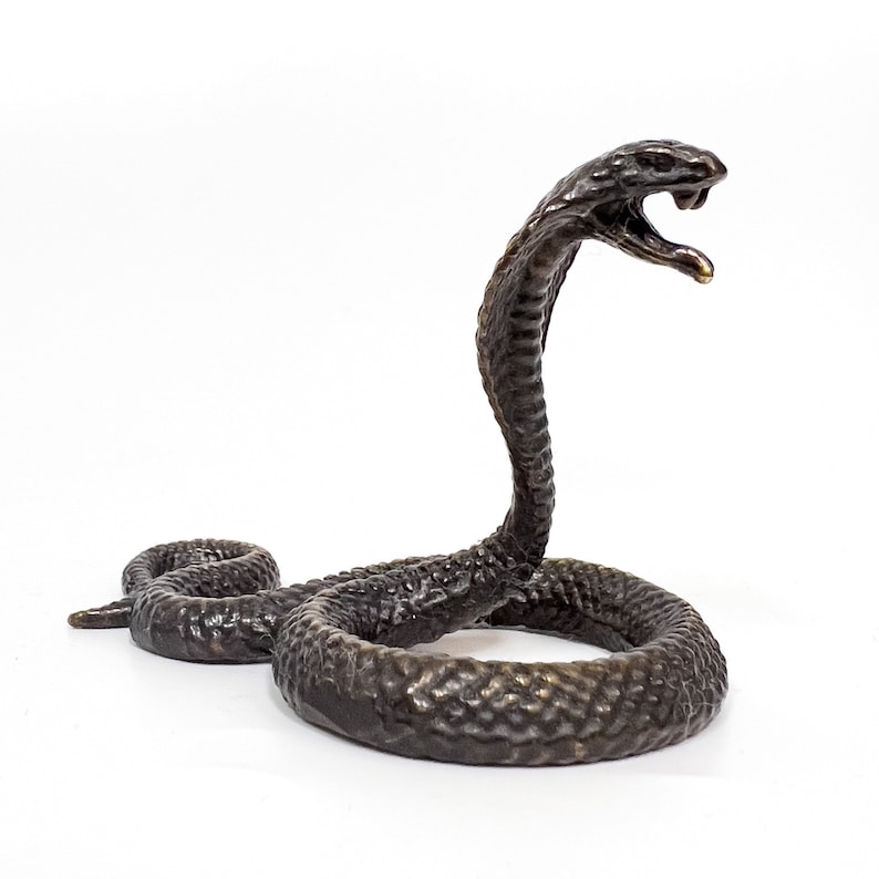 Bronze Snake Statue Cobra Snake Figure snake Sculpture | Etsy