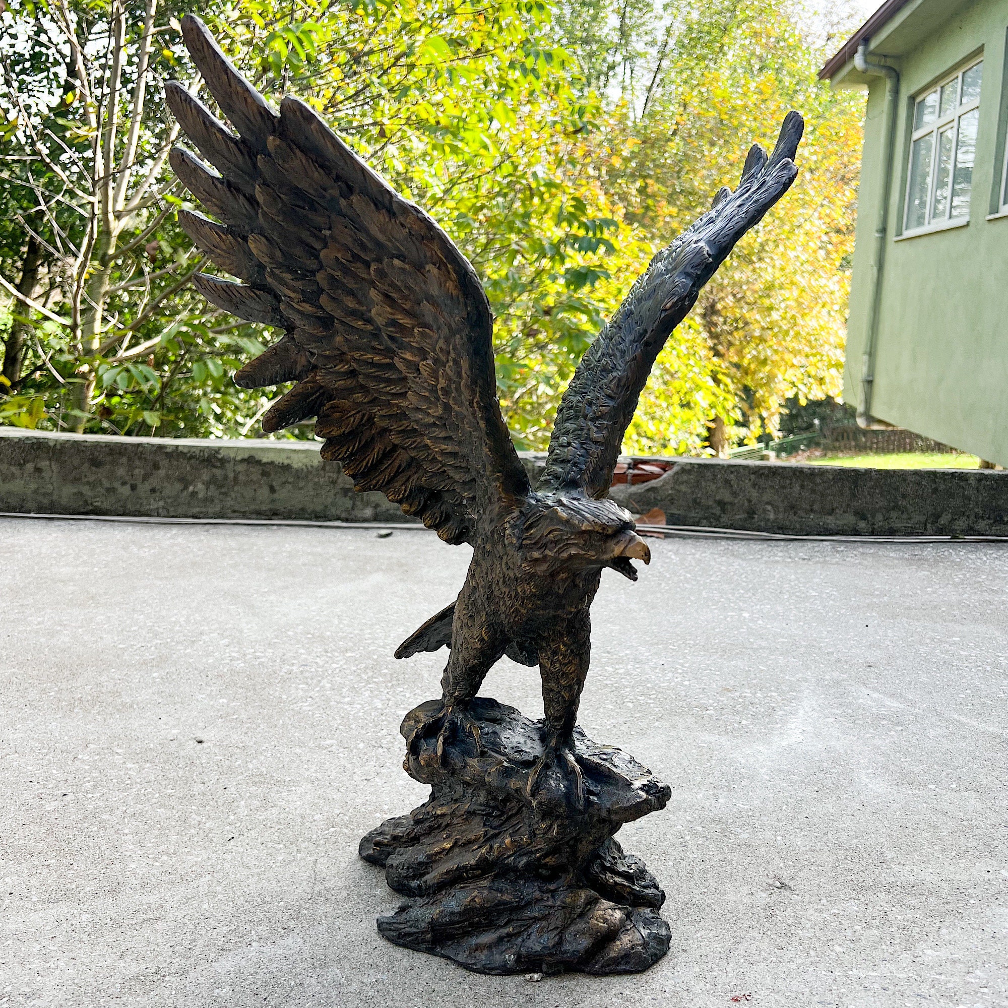 Bronze Eagle Statue, Eagle Sculpture, Eagle Figure, Bronze House Gift ...