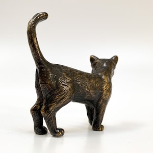 Bronze Cat Statue, Cat Figure, Cat Sculpture, Christmas Gift, Animal ...