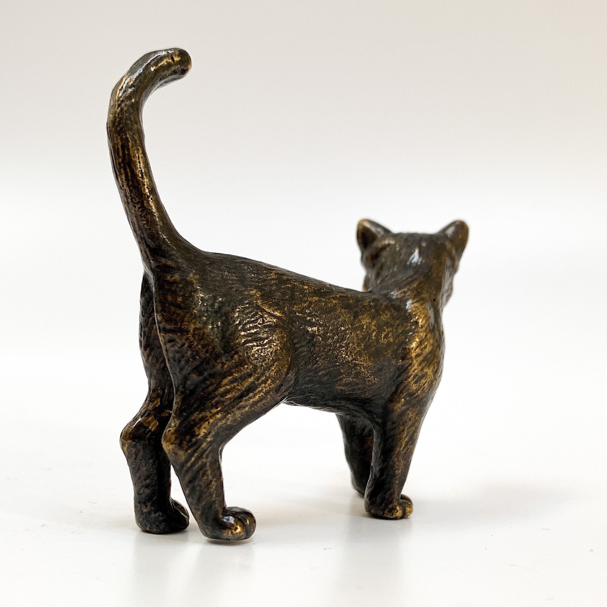 Bronze Cat Statue -bronze Figure-cat Sculpture -christmas Gift-animal ...