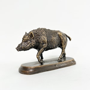 Bronze Boar Statue, Boar Sculpture, Wild Boar Figure, Hog Statue, Gift ...