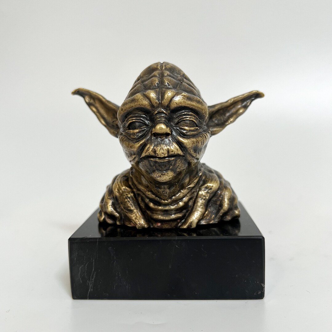 Bronze Yoda Bust, Star Wars Yoda Statue, Bronze Yoda Sculpture, Star ...