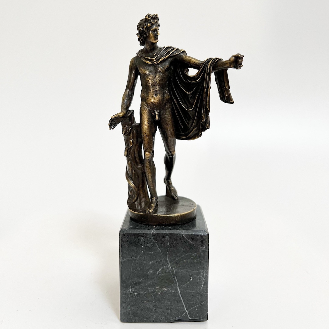 Apollo Belvedere Statue, Apollo Sculpture, Bronze Statue on Marble ...