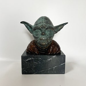 Bronze Yoda Bust, Star Wars Yoda Statue, Buddha Yoda Sculpture, Star ...