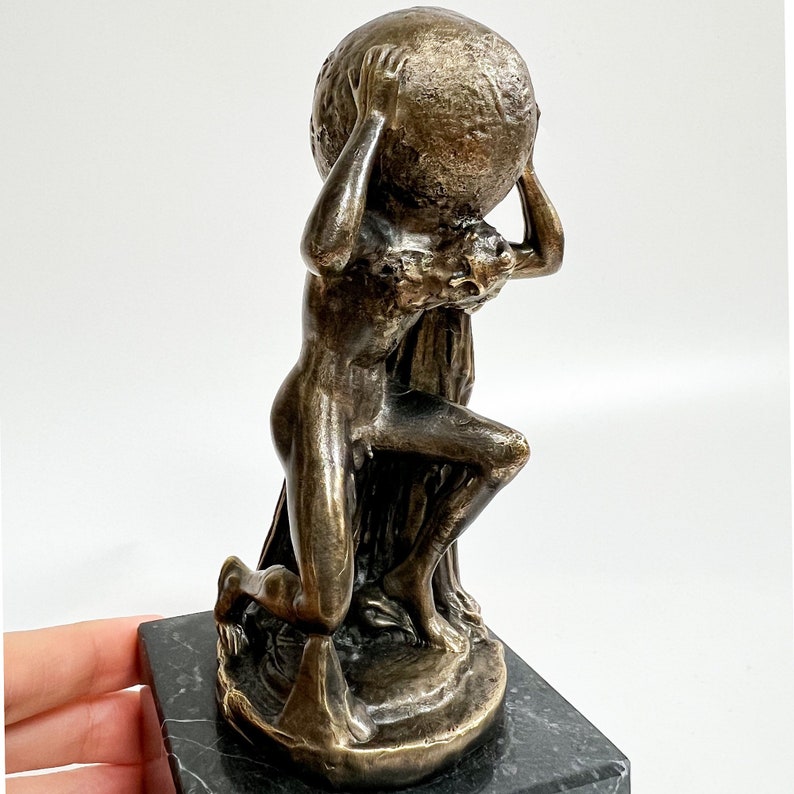 Bronze Atlas Statue-atlas Sculpture-titan Atlas Figure-roman - Etsy