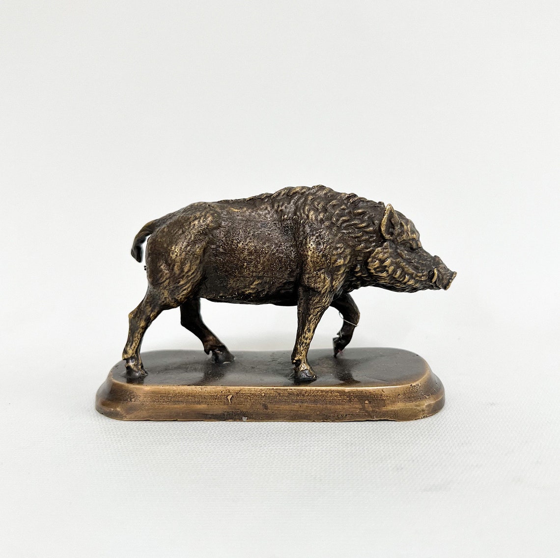 Bronze Boar Statue, Boar Sculpture, Wild Boar Figure, Hog Statue, Gift ...