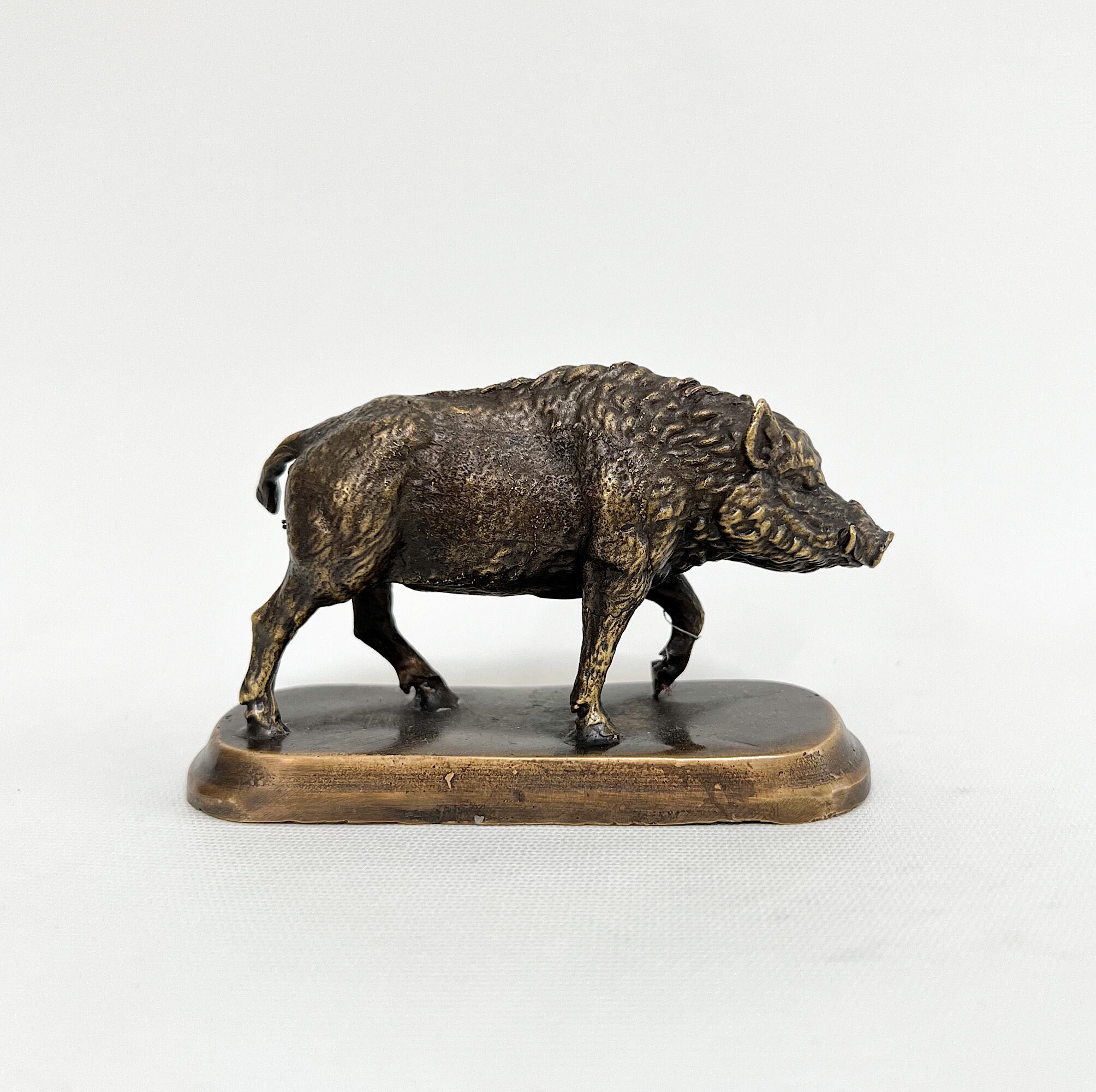 Bronze Boar Statue, Boar Sculpture, Wild Boar Figure, Hog Statue, Gift ...