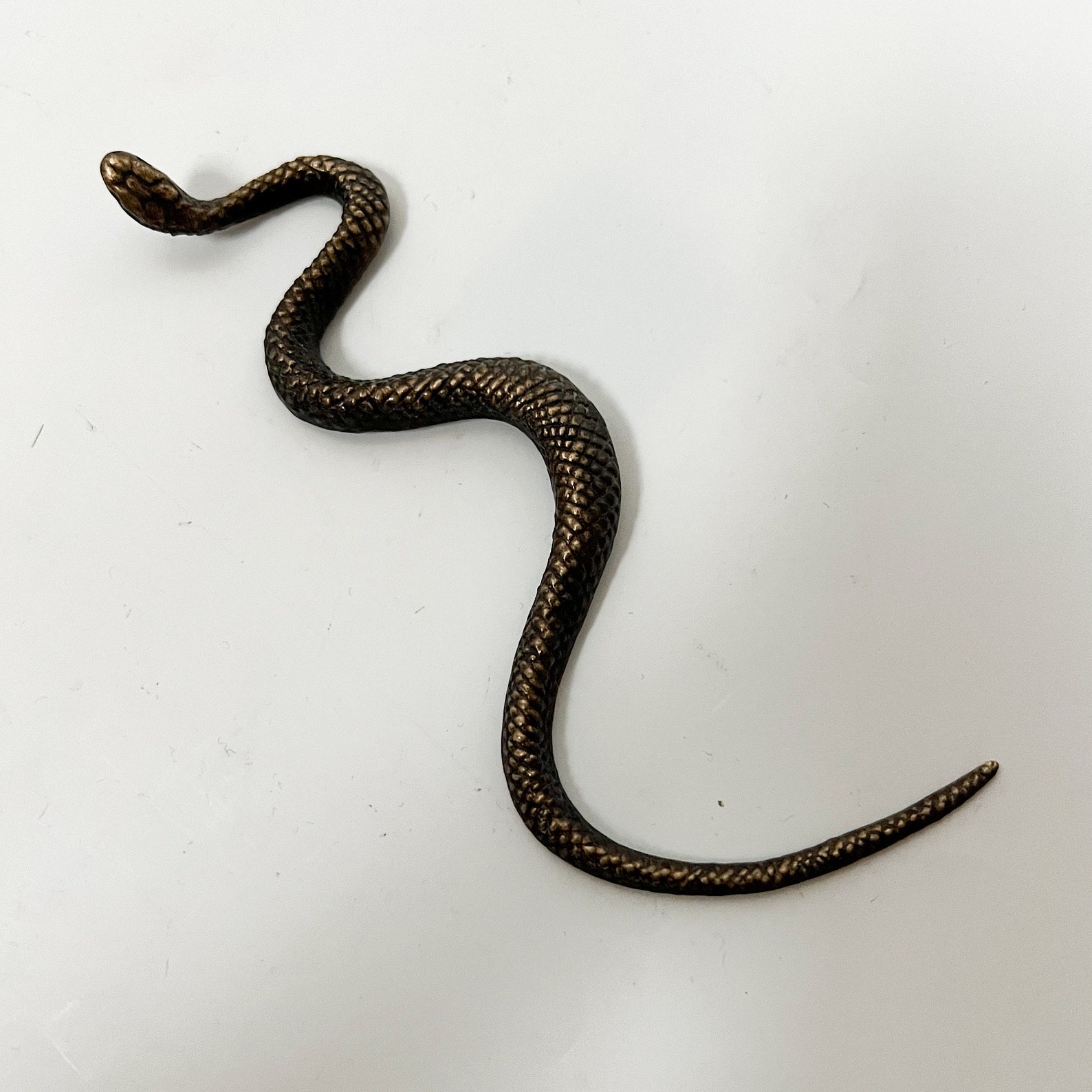 Bronze Snake Statue, Viper Snake Figure, Snake Sculpture, Reptile ...