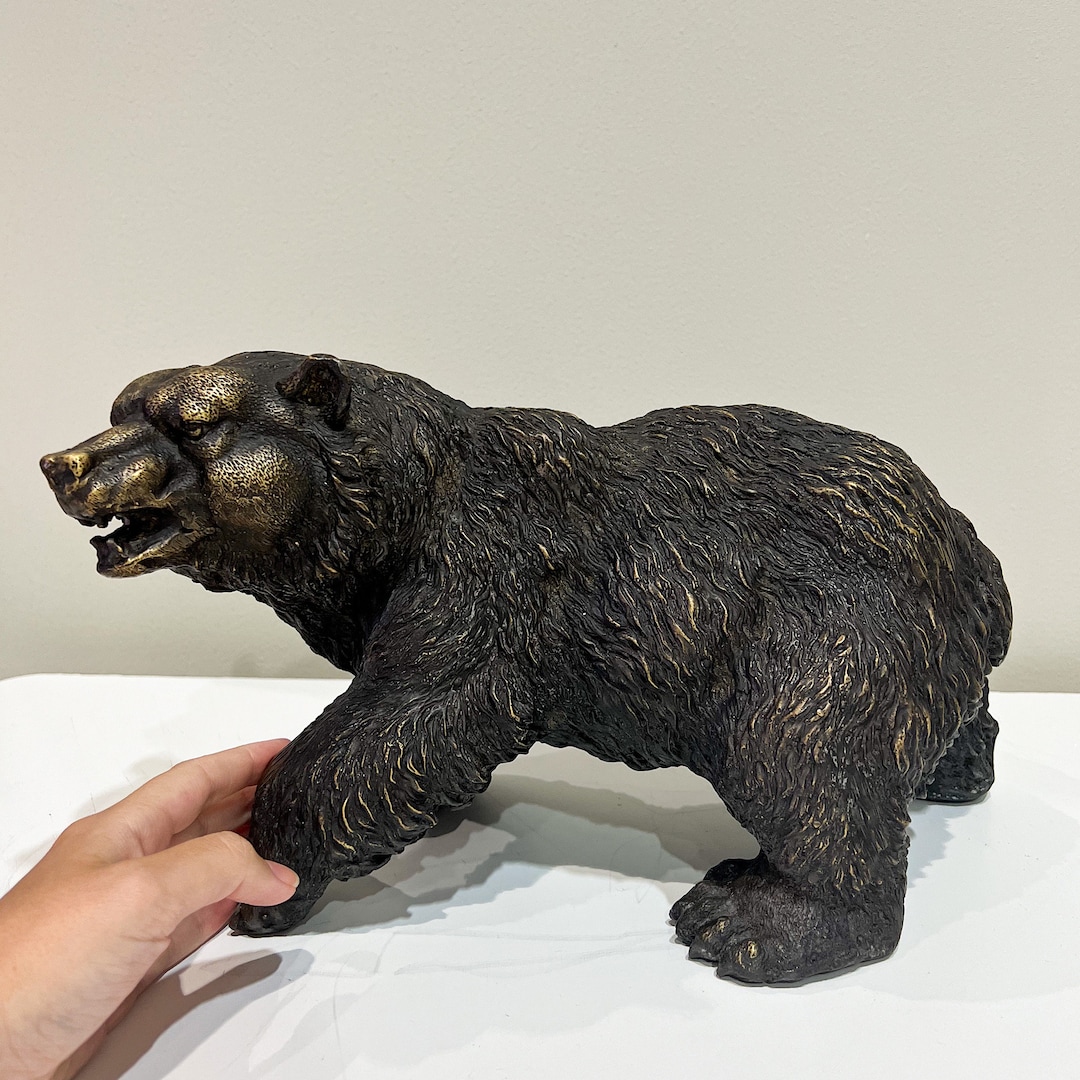 Bear Sculpture, Bronze Bear Figure, Bear Statue, Animal Statues, Home ...