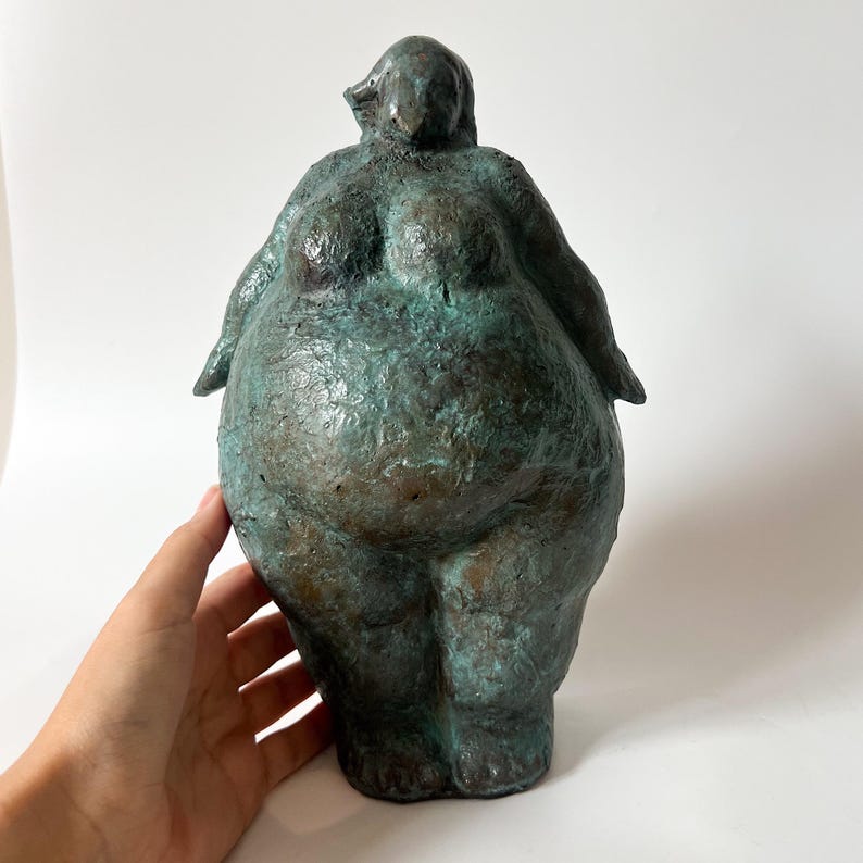 Bronze Fat Lady Statue, Chubby Woman Statue, Female Body Statue, Lady ...