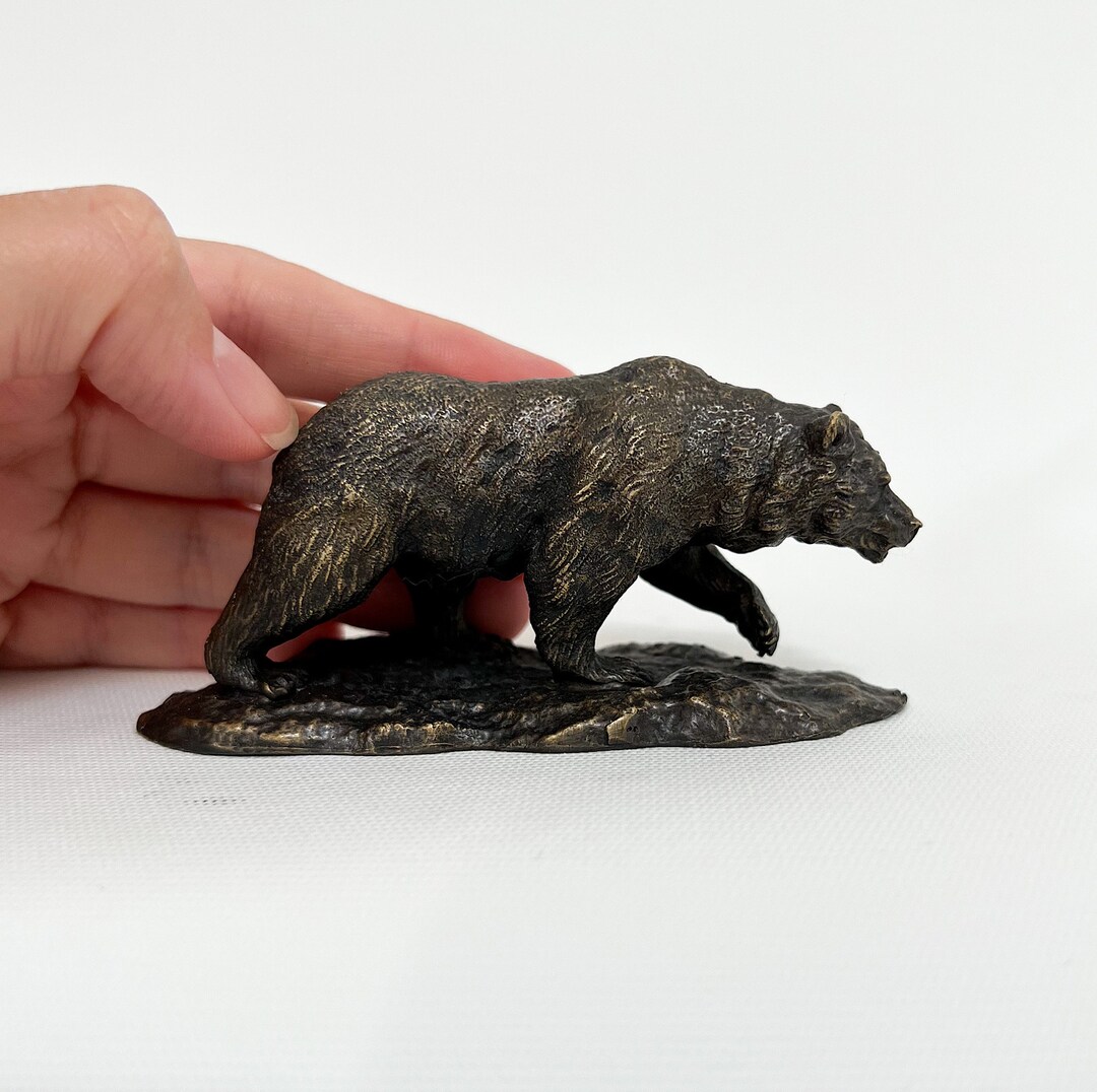 Bronze Bear Statue, Bear Sculpture, Christmas Gift Idea, Bear Lover ...