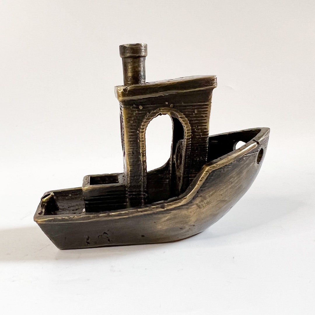 Benchy Boat- Bronze Tug Boat - Boat Statue - Bronze Figure - Gift for ...