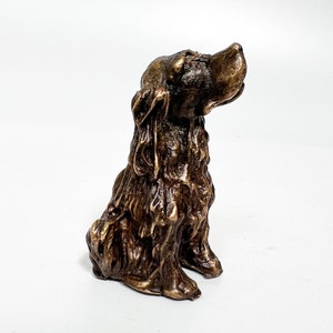 British Cocker Spaniel Statue, Dog Sculpture, Bronze Cocker Figure ...
