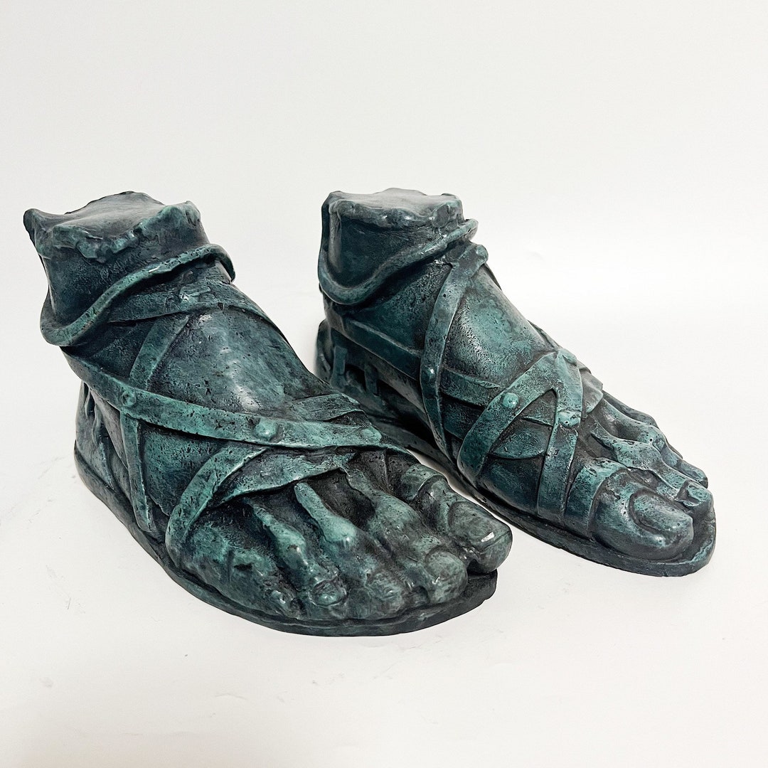 Roman Soldier Foot Statue, Bronze Foot Figure, Ancient Roman Statue ...
