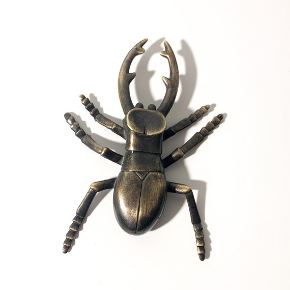 Bronze Stag Beetle Statue Insect Sculpture Bug Statue | Etsy