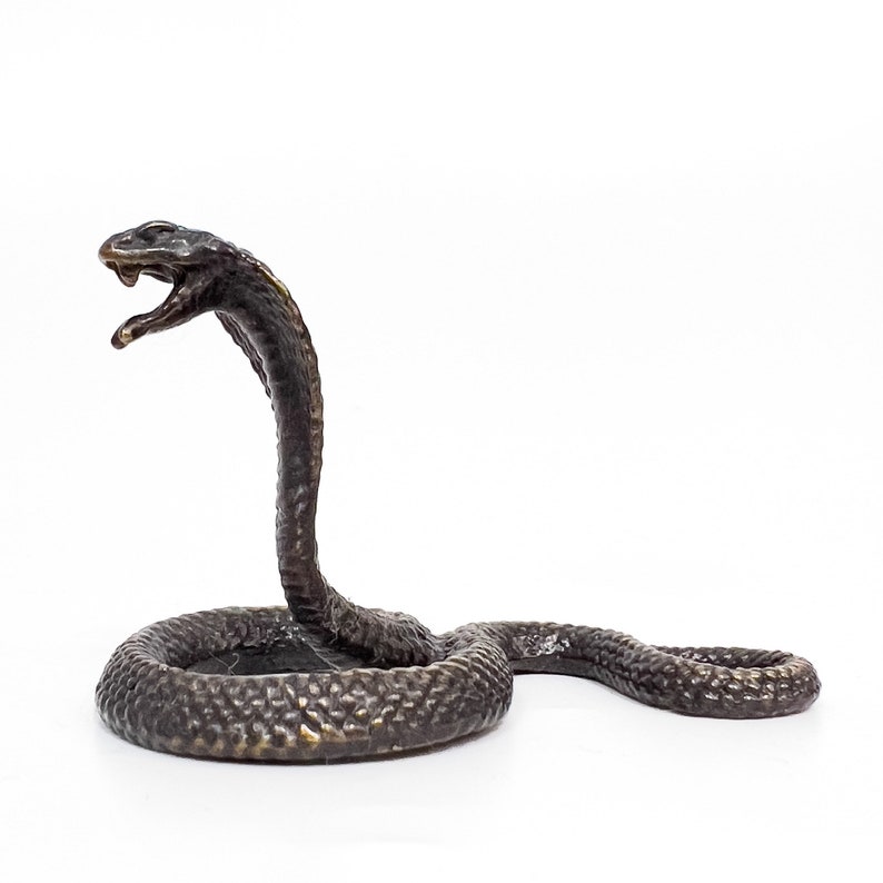 Bronze Snake Statue, Cobra Snake Figure, Snake Sculpture, Animal Art ...