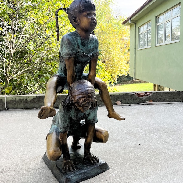 Bronze of Kids Diving - Etsy