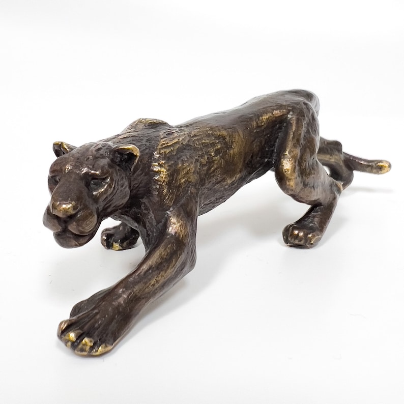 Bronze Leopard Statue Leopard Sculpture Animal Statue - Etsy