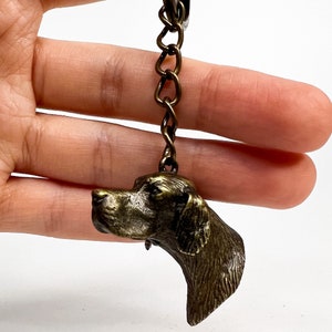 Dog Keychain, Bronze Pointer Keychain, Pointer Dog Keychain, Dog Lover ...