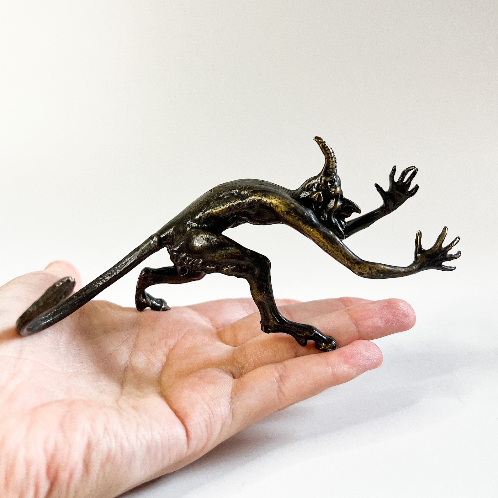 Devil Sculpture Bronze Devil Statue Devil Figure Satan - Etsy