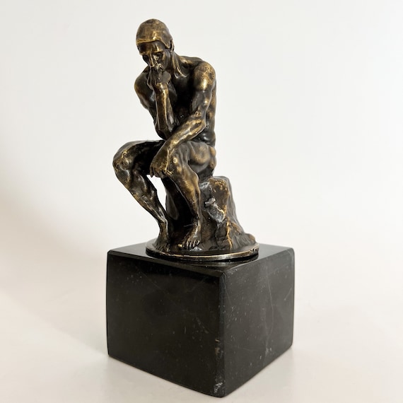 Die Denkerstatue Abstrakte Denkerstatue Moderne Schwarze Harzskulptur