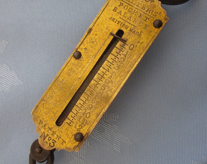 Vintage Salter's Pocket Spring Balance Weighing Scales Patent No. 3 ...