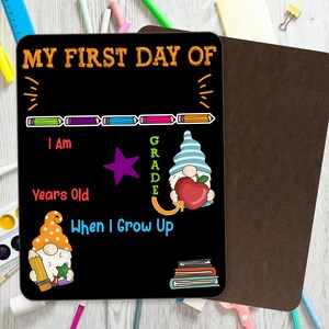 First Day of School Sign PNG, Printable First Day of School Sign ...