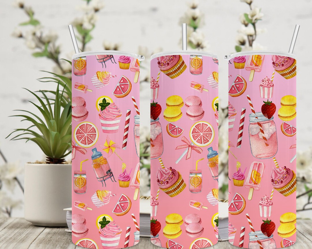 Pink Lemonade Digital Paper Designs, Summer Design, Seamless Patter ...